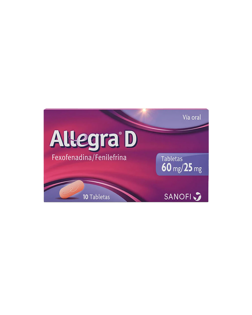 Allegra D (60+25)Mg Caja X 10 Tabletas – Hiperdrogueria Ramirez