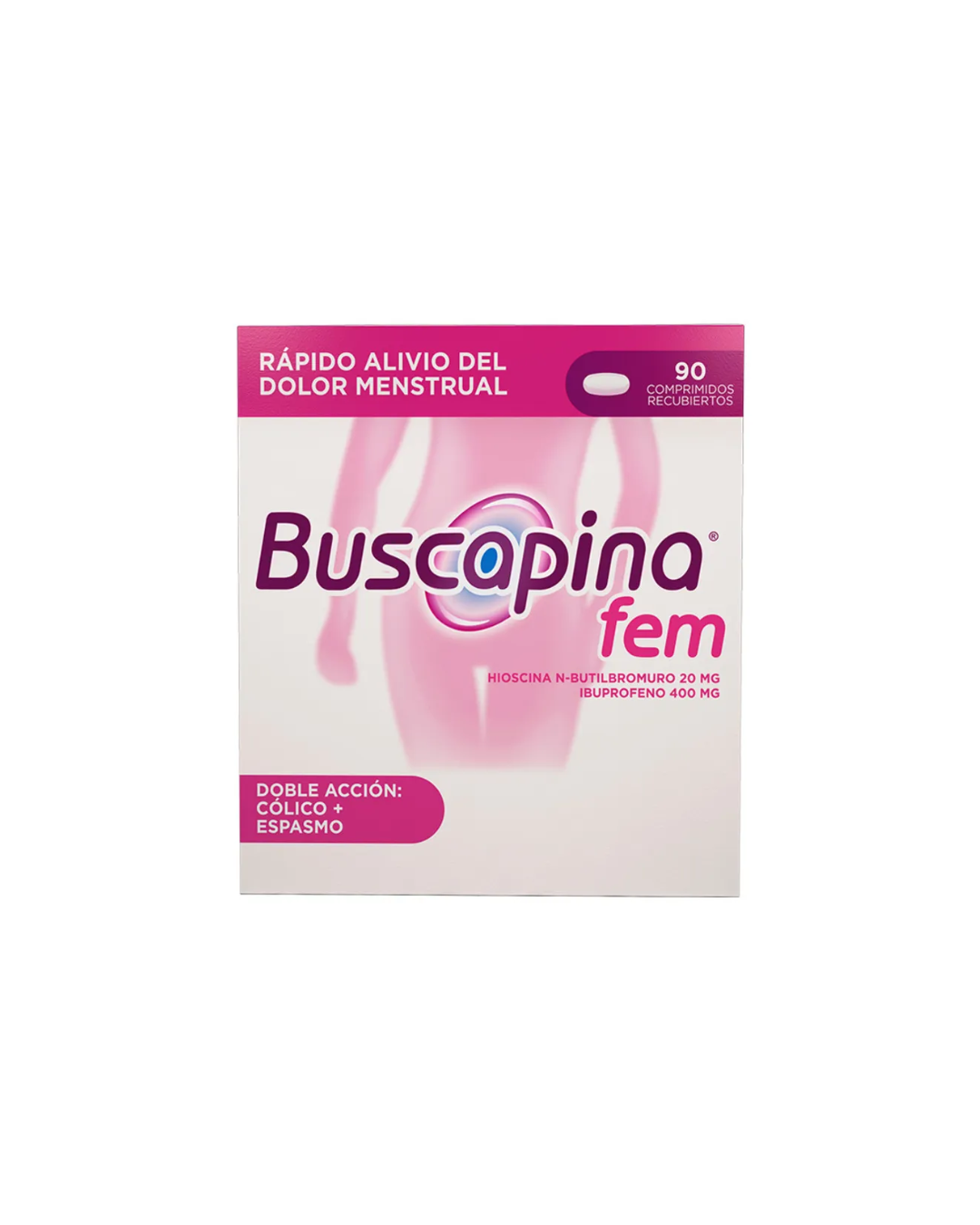 Buscapina Fem Hioscina/ibuprofeno 20/400 Mg X 90 Comprimidos/ Sobre po ...